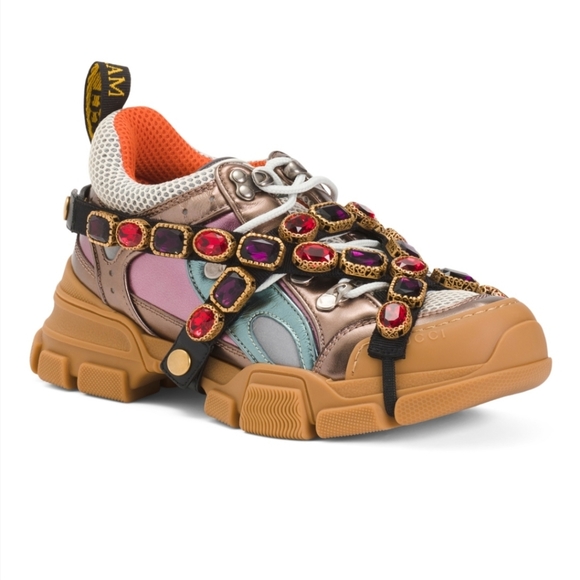 Gucci | Shoes | Gucci Sega Flashtrek Crystal Sneakers | Poshmark